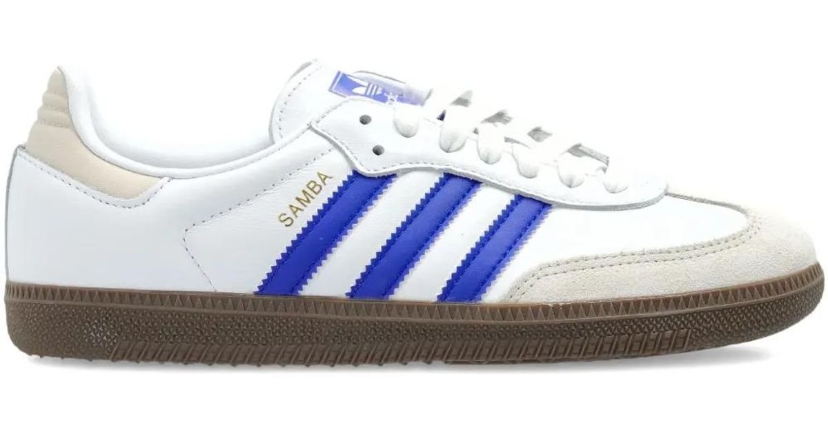 adidas Samba 3-Stripes Sneakers in White for Men | Lyst