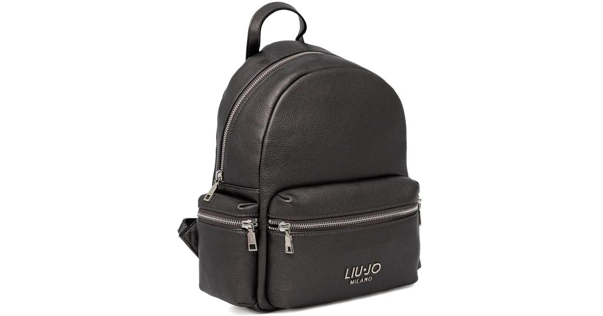 Liu Jo Logo-Lettering Backpack in Black | Lyst UK