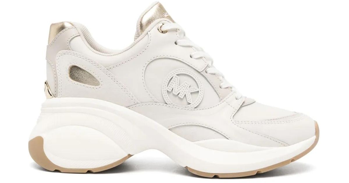 Michael Kors Zuma Leather Sneakers in White | Lyst