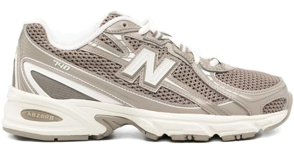 New Balance 740 Mesh-Panelled Sneakers in White | Lyst