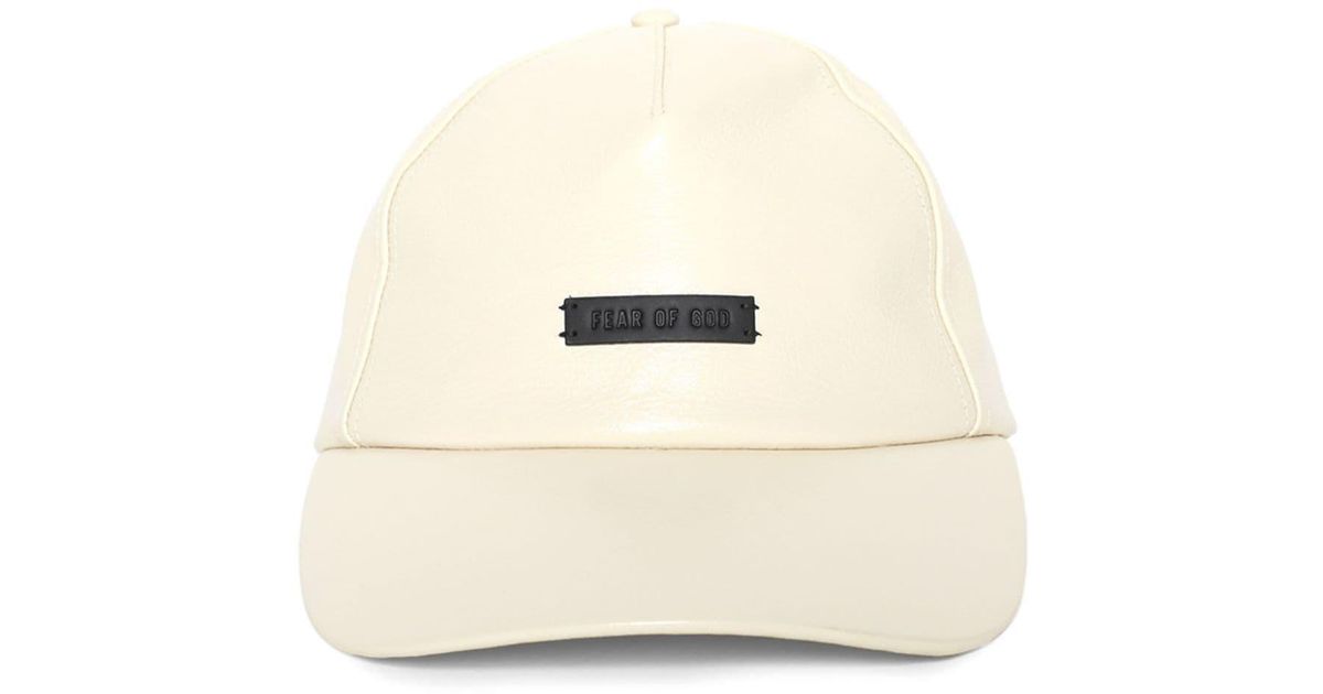 Fear Of God Logo-Patch Baseball Cap in Natural for Men | Lyst UK