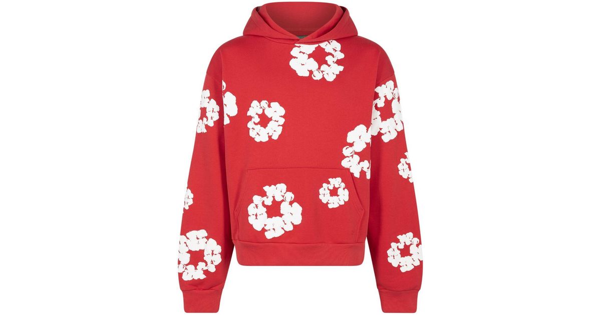 DENIM TEARS The Cotton Wreath Hoodie in Red for Men | Lyst