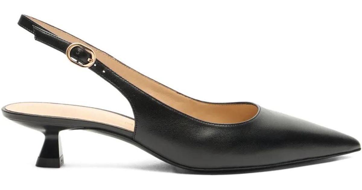Stuart Weitzman 35Mm Stuart Sculpt Slingback Pumps in Black | Lyst