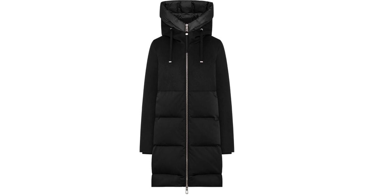 DUNO Talia Hooded Coat in Black | Lyst UK