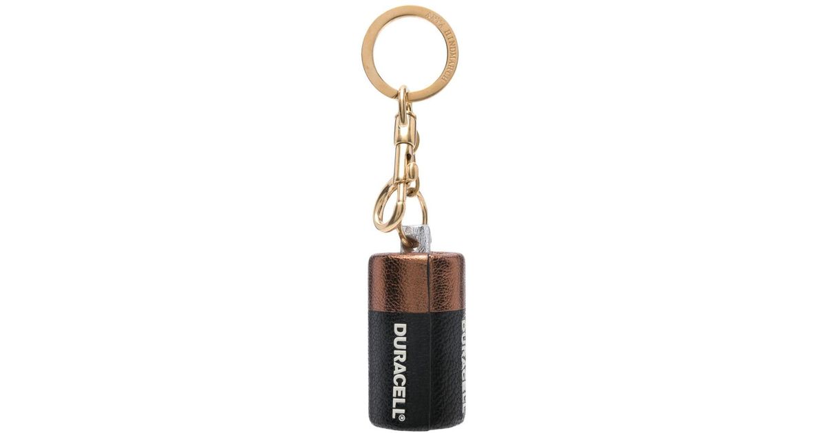 Anya Hindmarch Anya Brands Duracell Keyring in Metallic | Lyst