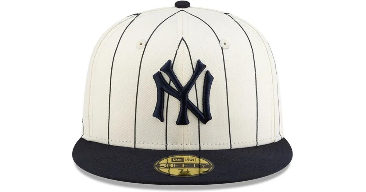 KTZ Ny Yankees Pinstripe-pattern 59fifty Baseball Cap in White for Men ...