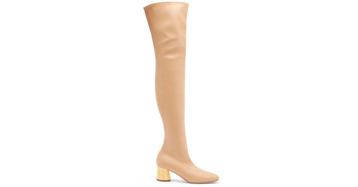 Casadei 50Mm Cleo Opera Boots in White | Lyst