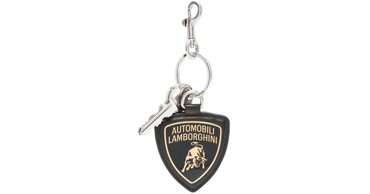 Balenciaga X Automobili Lamborghini Shield Keyring in Black for Men ...