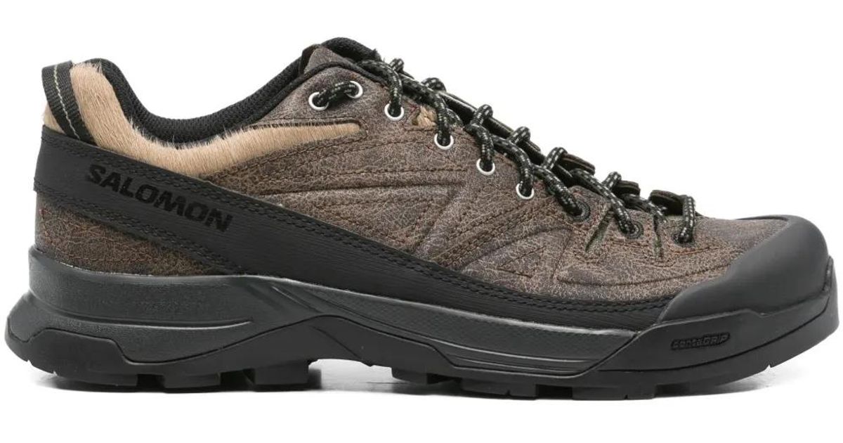 Salomon Leather Trainers in Brown | Lyst UK