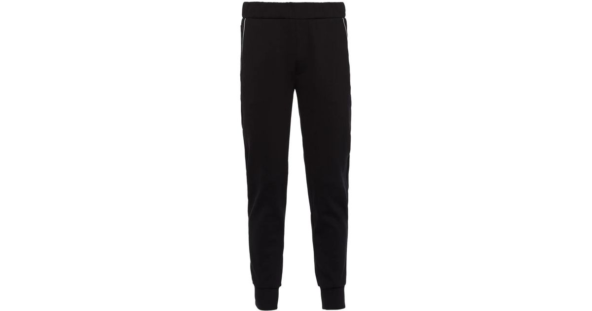 Prada Re-Nylon Triangle-Logo Sweatpants in Black for Men | Lyst UK