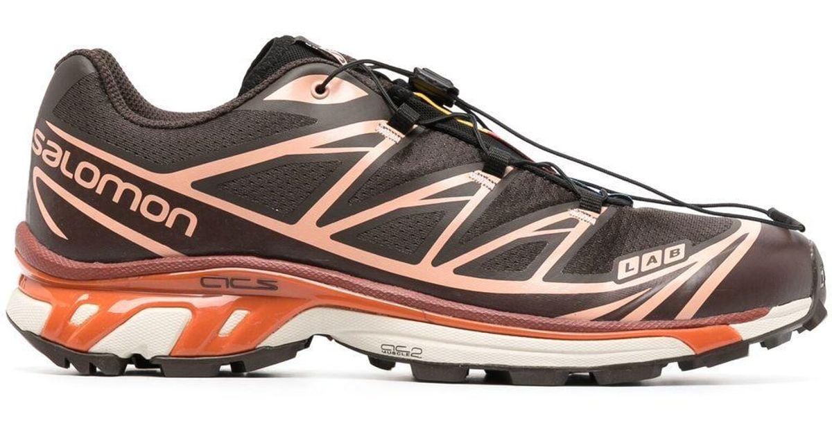 Salomon Lab Xt6 Panelled Sneakers in Brown for Men | Lyst