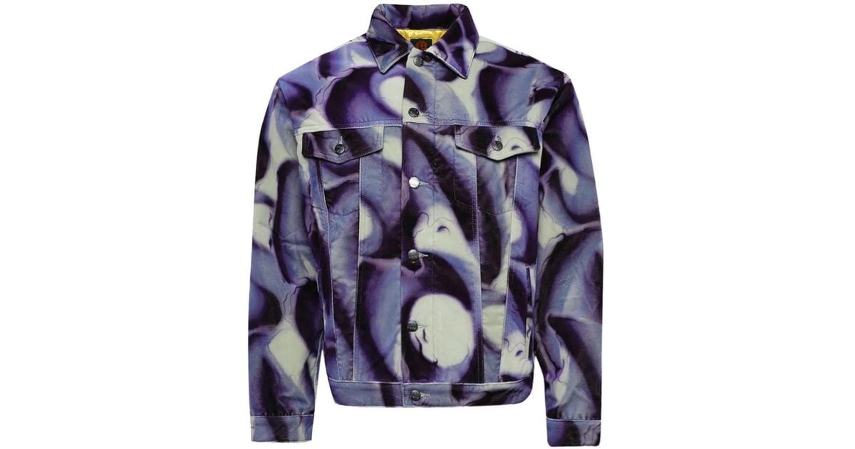 Casella Meyer Velvet Allover Jacket in Blue for Men | Lyst UK