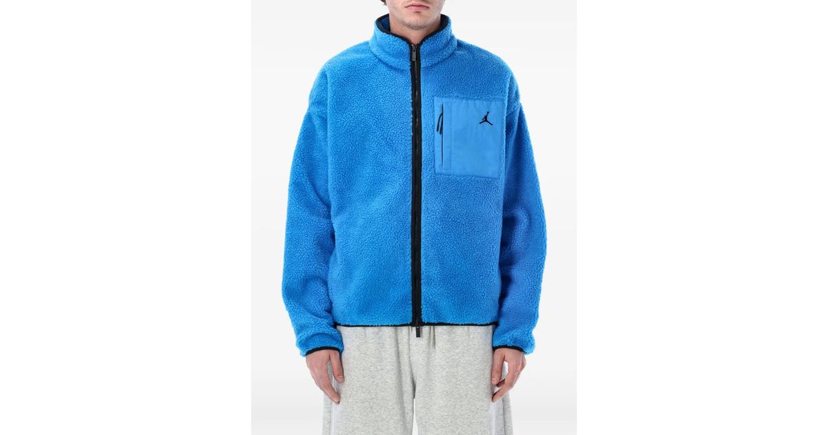 Nike Zip Logo Jacket in Blue for Men | Lyst UK
