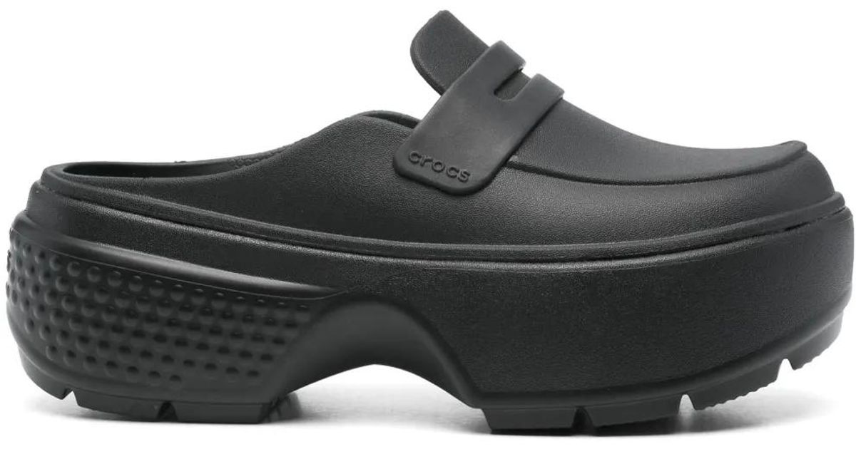 Crocs™ 65Mm Stomp Slippers in Black | Lyst