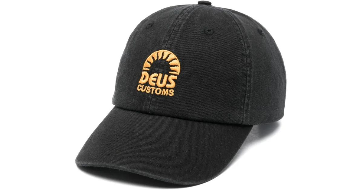 Deus Ex Machina Logo-Embroidered Baseball Cap in Black for Men | Lyst