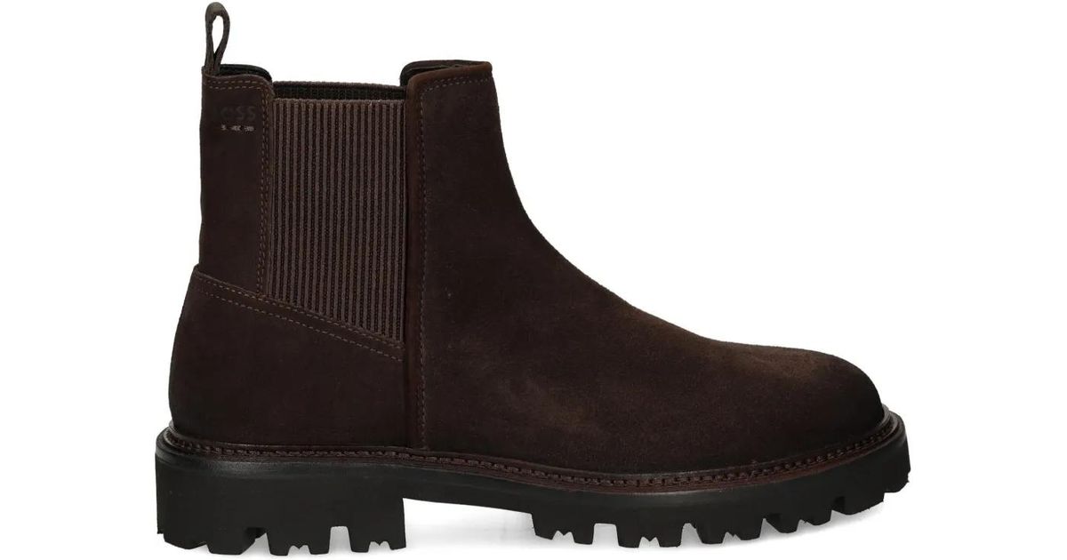 BOSS Julyo Suede Boots in Brown for Men | Lyst UK