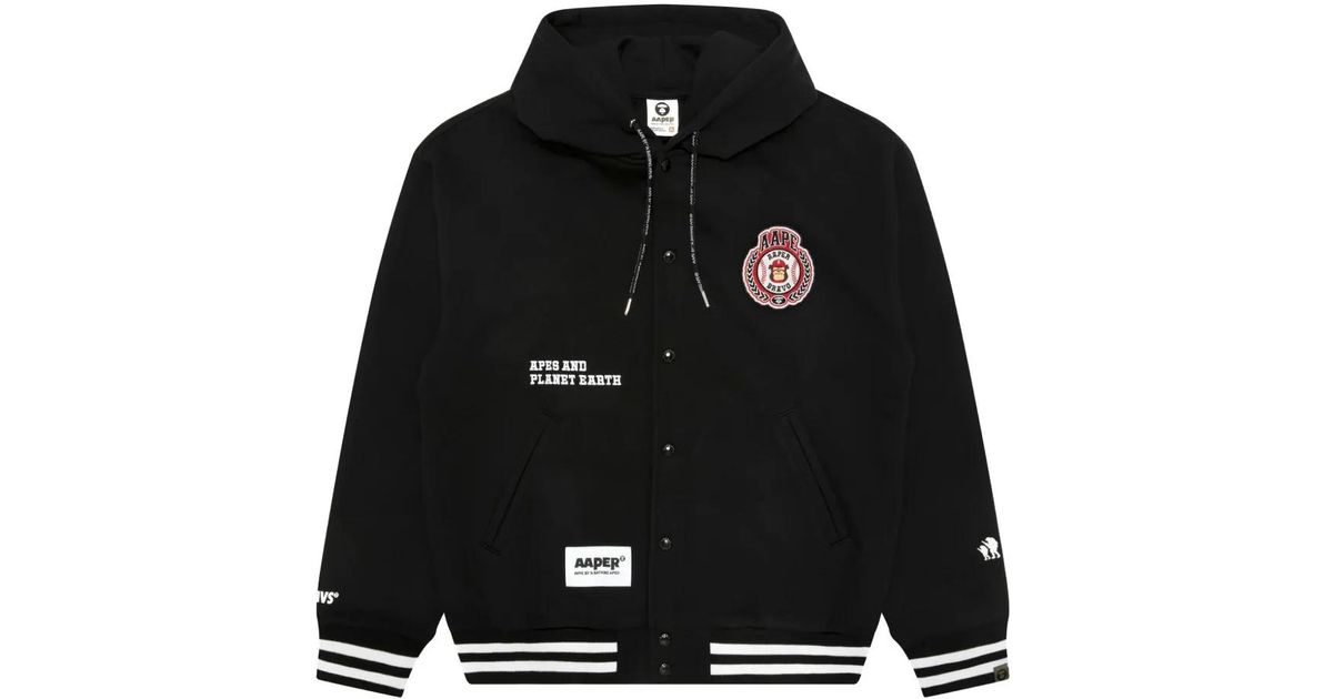 Aape By A Bathing Ape Logo-Appliqué Hoodie in Black for Men | Lyst UK