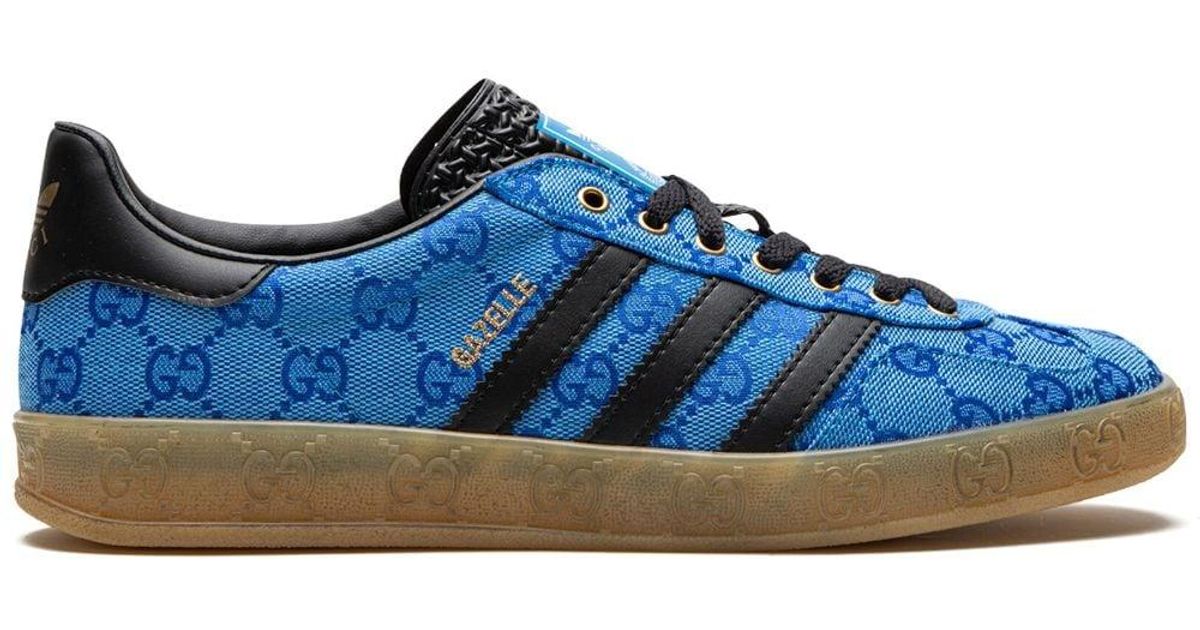 adidas X Gucci Gazelle "GG Monogram in Blue for Men | Lyst