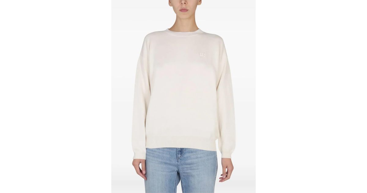Ballantyne Logo-Detail Sweater in White | Lyst UK
