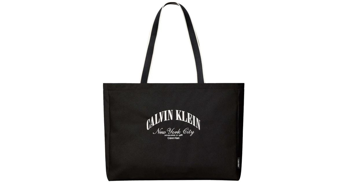 Calvin Klein Heritage Crest Tote Bag in Black for Men | Lyst UK