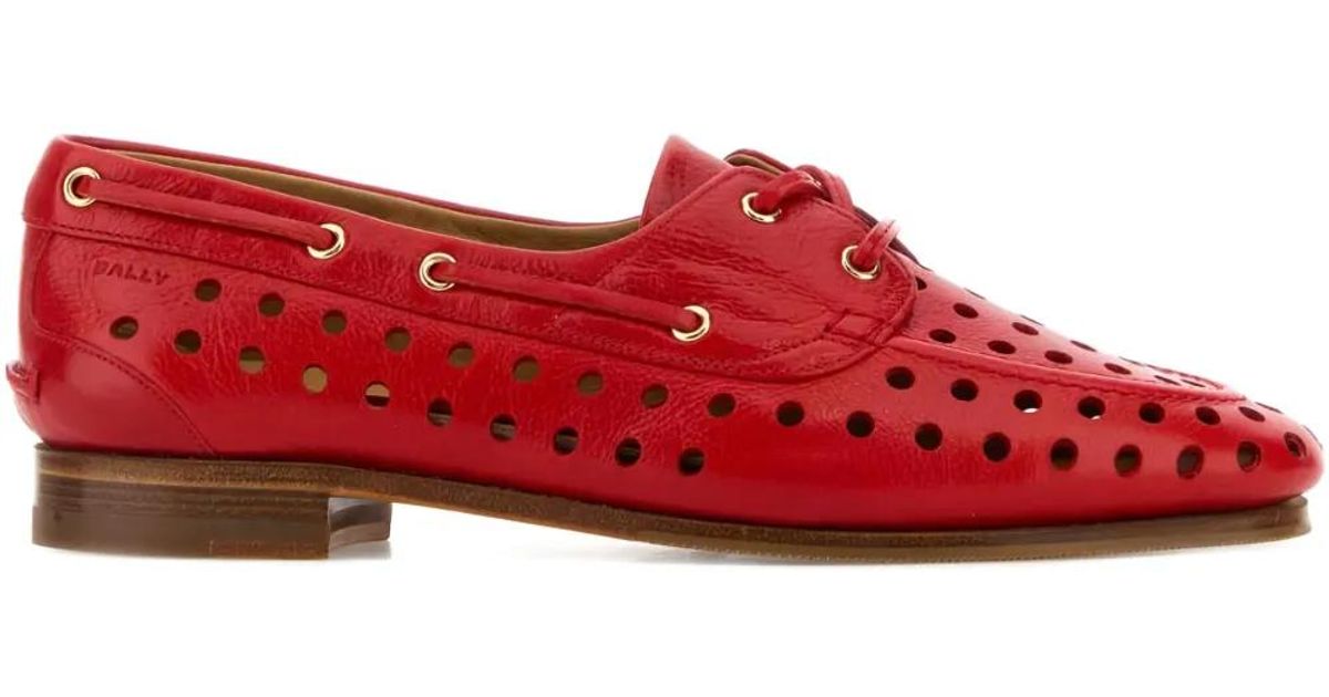 Bally Party Derby Shoes in Red | Lyst