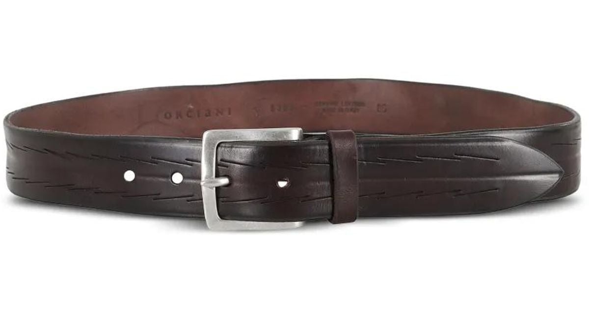 Orciani Rectangular Leather Belt in White for Men | Lyst UK