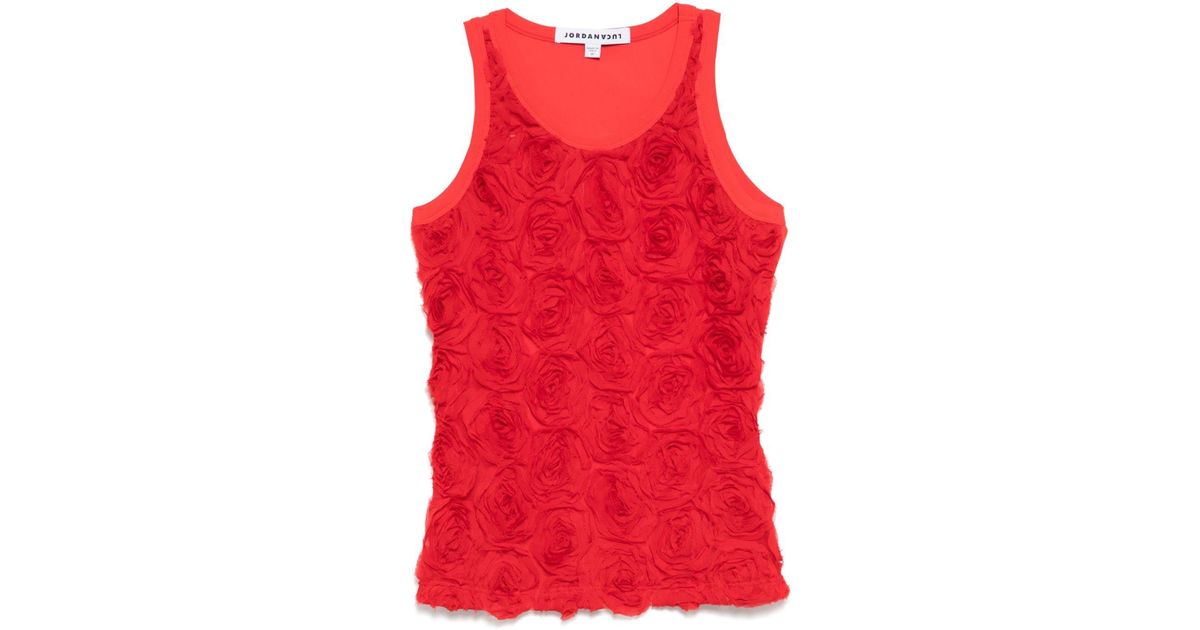 JORDANLUCA Ticker Tank in Red for Men | Lyst