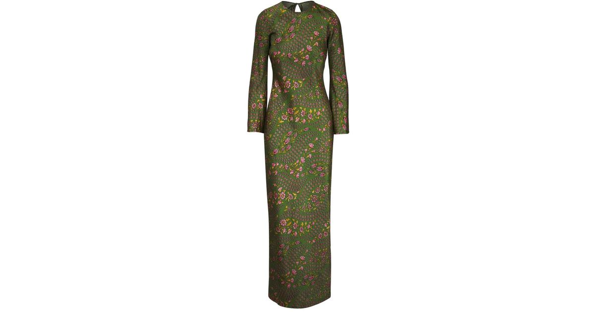 Veronica Beard Gemma Floral-Print Maxi Dress in Green | Lyst