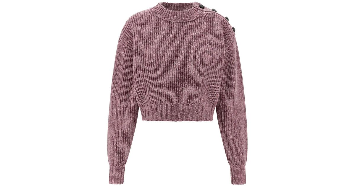 Chloé Chloã Donegal Wool Sweater in Purple | Lyst UK