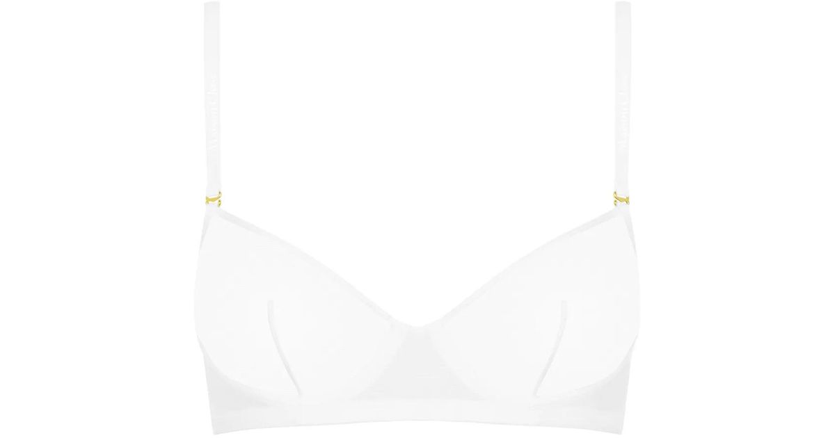 Maison Close Corps À Corps Balconette Bra in White | Lyst UK