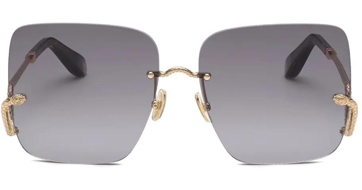 Roberto Cavalli Snake Collection Sunglasses in Grey | Lyst UK