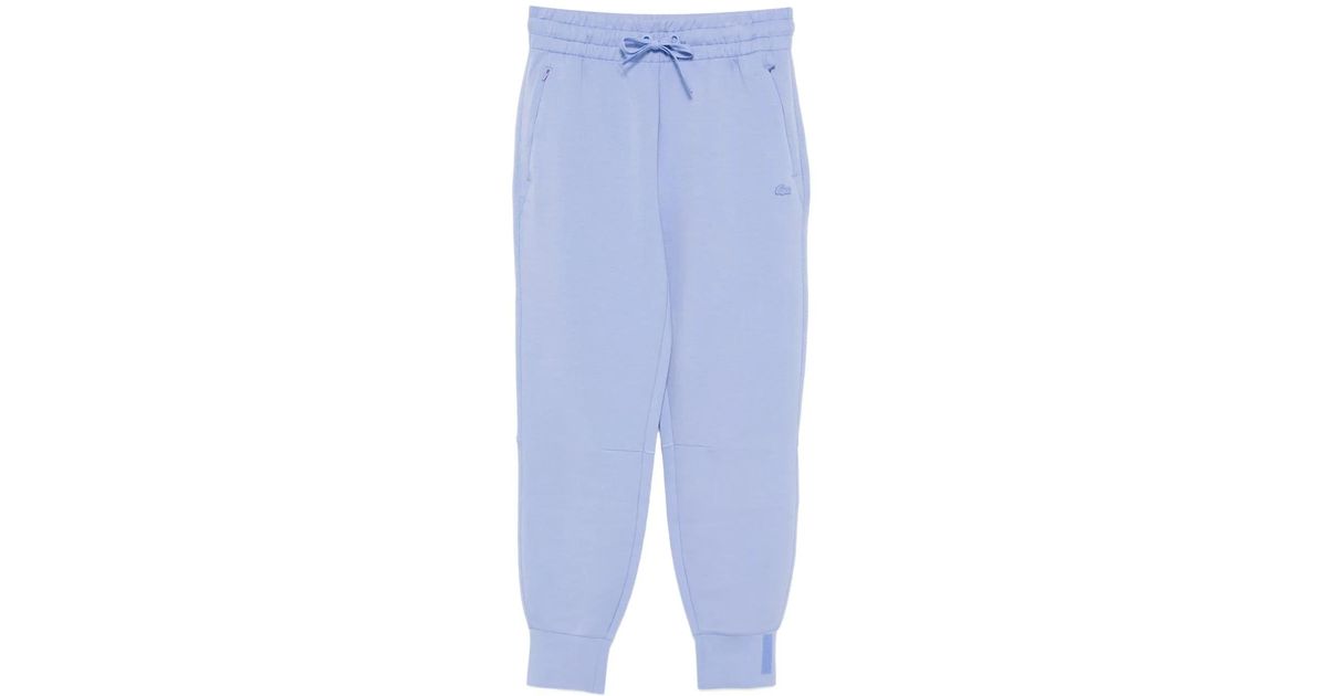 Lacoste Logo-Plaque Track Pants in Blue | Lyst