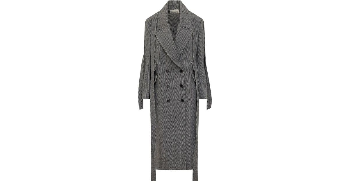 BATAKOVIC Belgrade Jade Double-Breasted Coat in Grey | Lyst UK