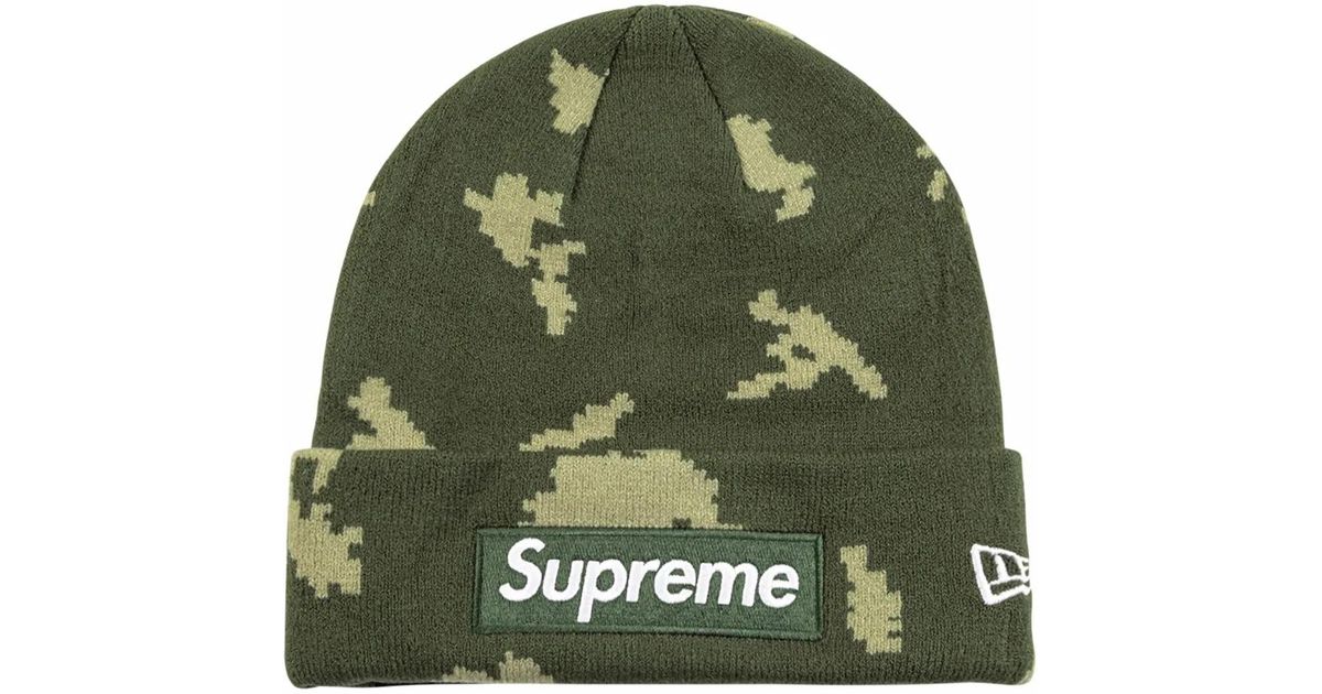 Supreme X New Era Box Logo Beanie in Green | Lyst UK