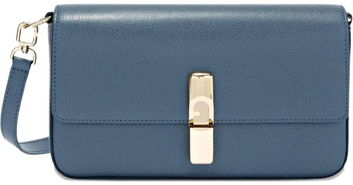 Furla Iride Flap-Lock Bag in Blue | Lyst