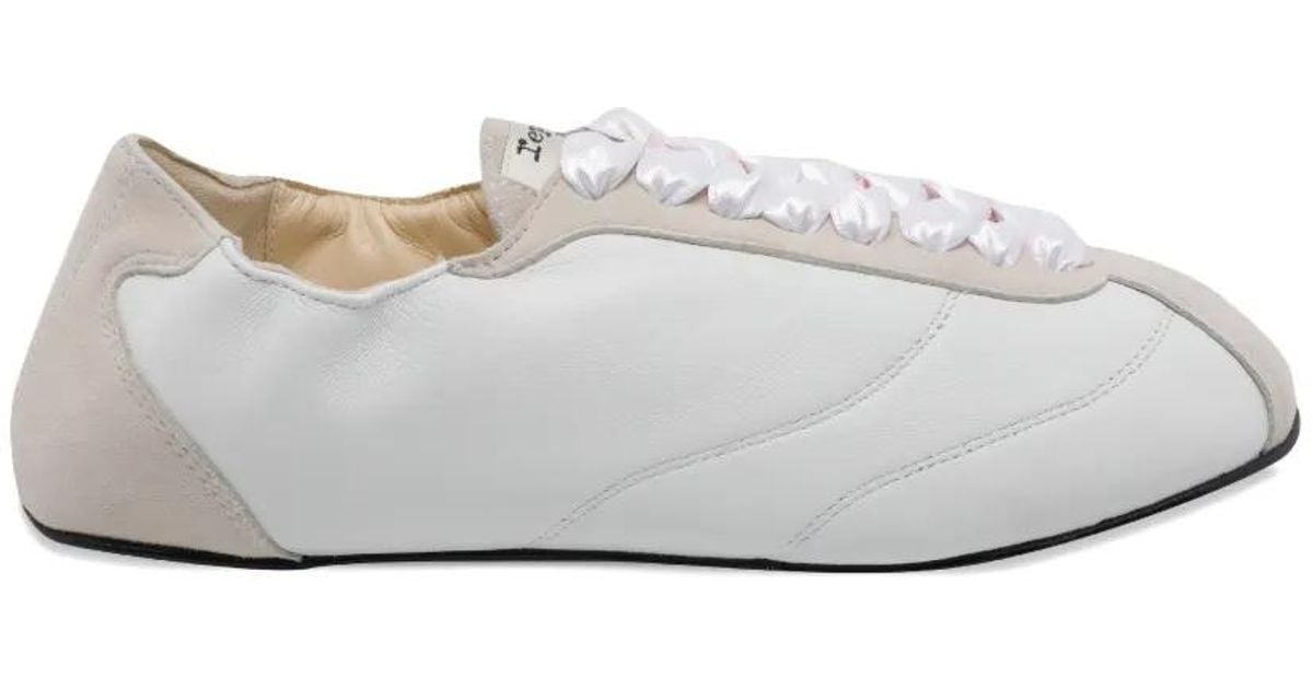 Repetto Silk Tennis Sneakers in White | Lyst UK