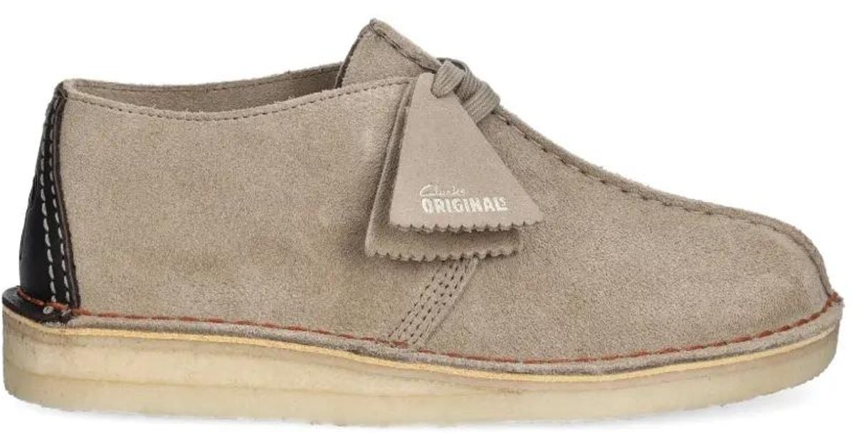 Clarks Desert Trek Suede Derby Shoes in Brown for Men | Lyst