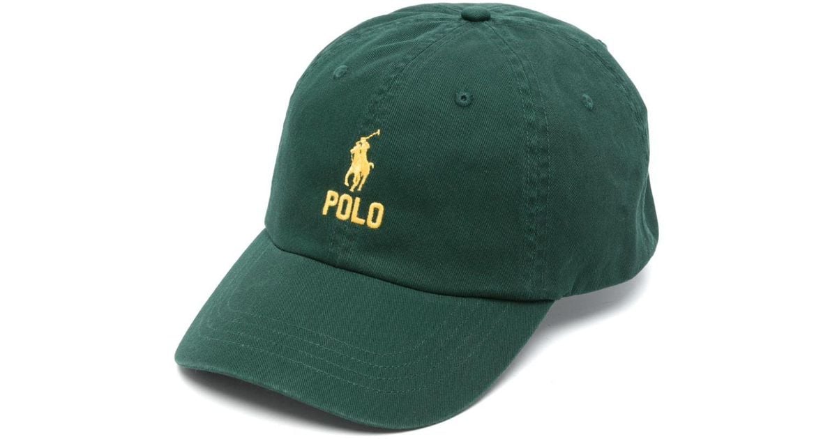 Polo Ralph Lauren Polo Pony-Embroidered Cap in Green for Men | Lyst UK