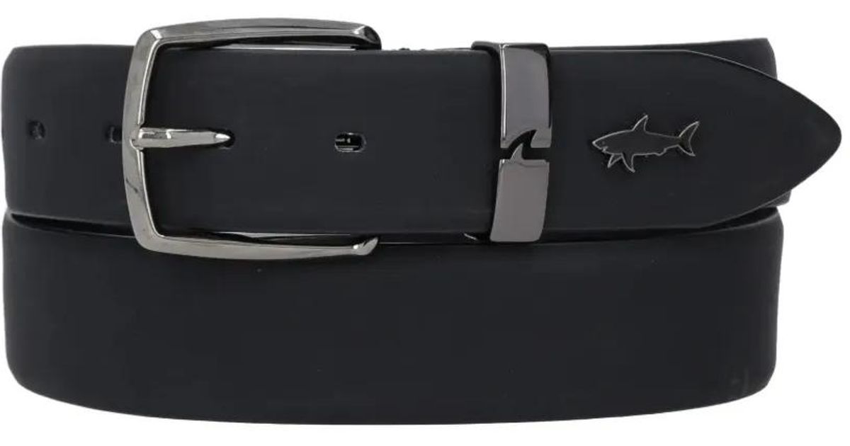 Paul & Shark Shark-Charm Belt in Black for Men | Lyst UK