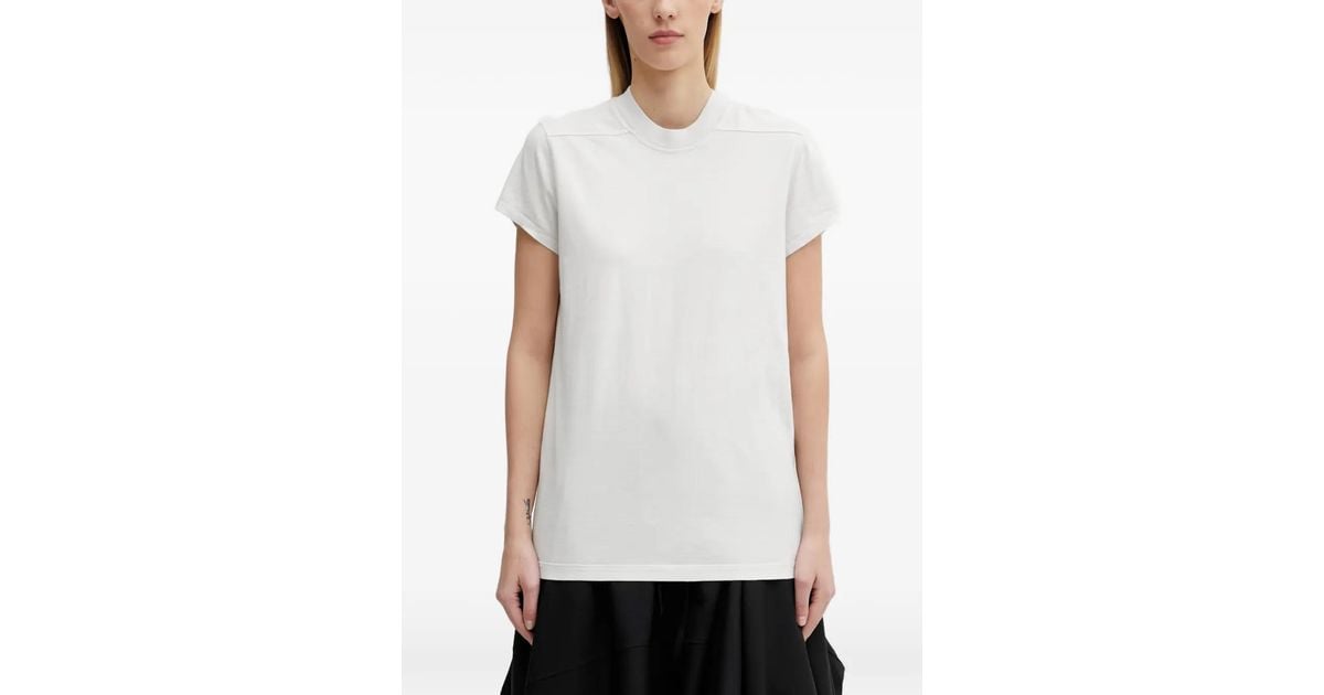 Rick Owens Small Level Seam-Detail T-Shirt in White | Lyst UK