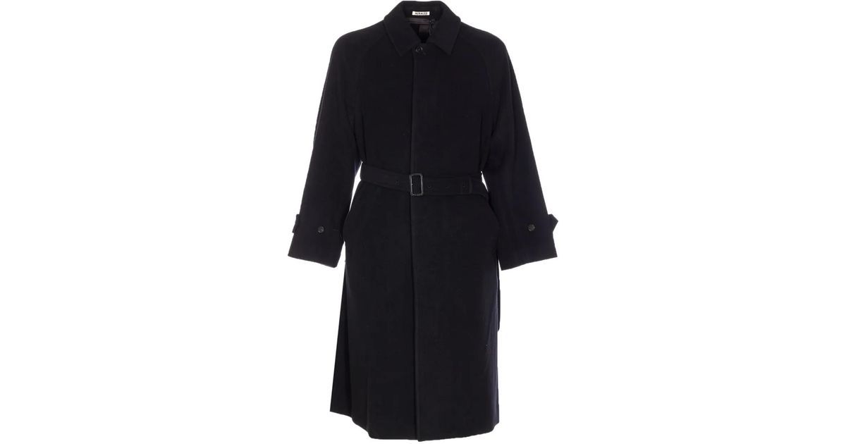 AURALEE Button Strap Coat in Blue for Men | Lyst UK