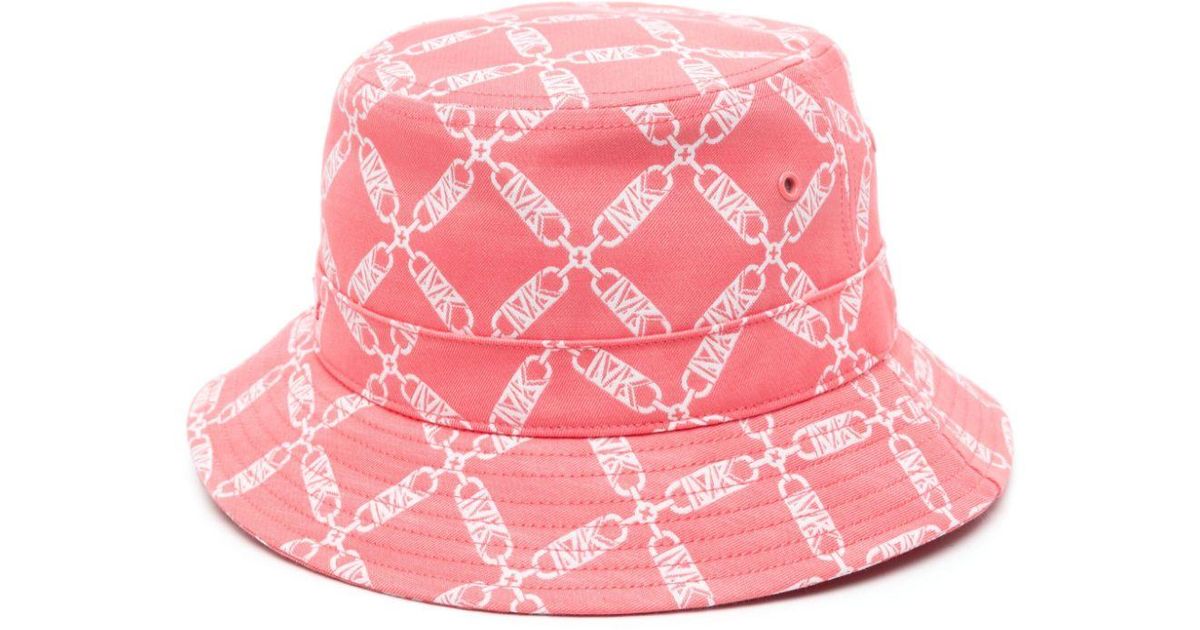 Michael Kors Logo-jacquard Twill Bucket Hat in Pink | Lyst UK