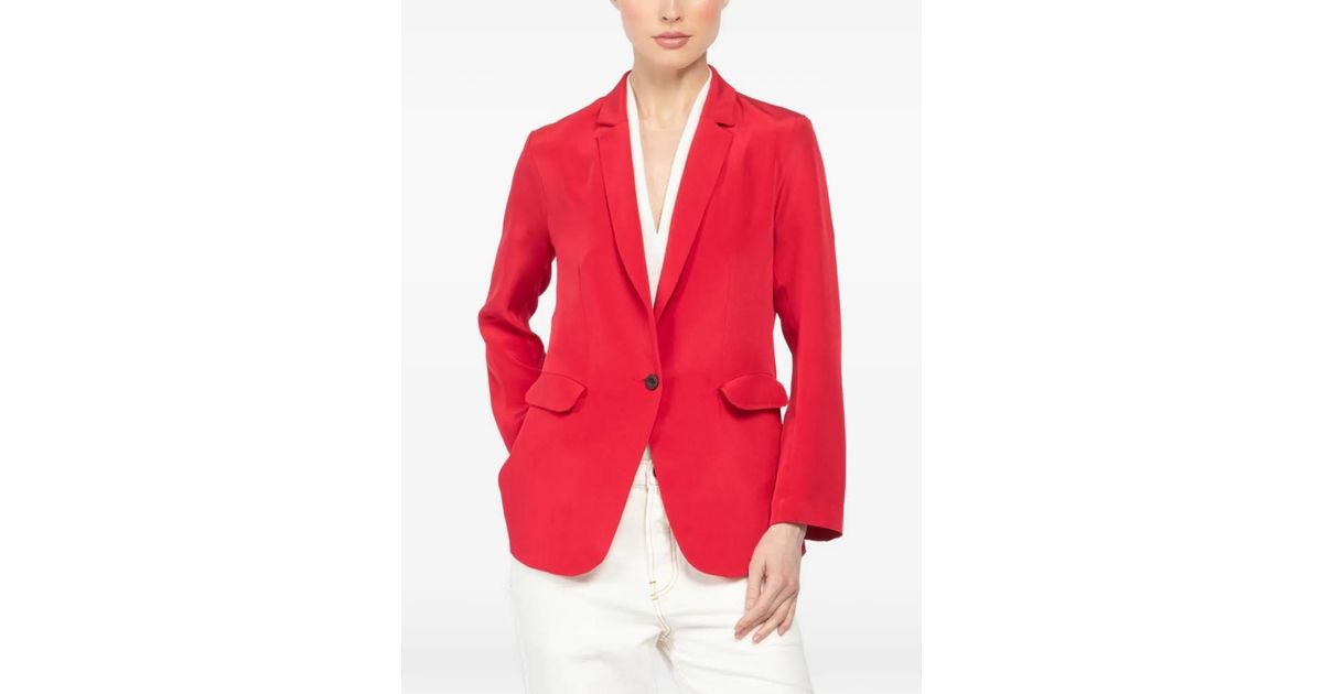 Peter Cohen Buttoned Jacket in Red | Lyst UK