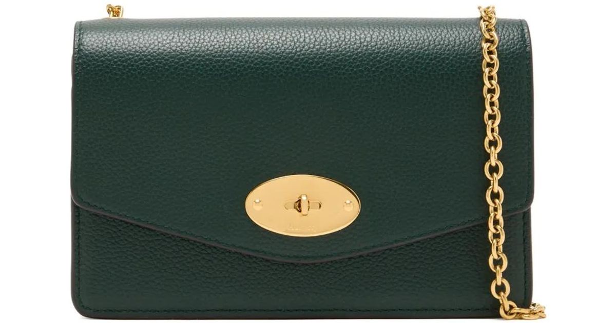 Mulberry Small Darley Turn-Lock Cross Body Bag in Green | Lyst