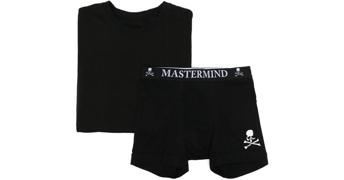 MASTERMIND WORLD Logo-Patch T-Shirt And Boxer Set in Black for Men | Lyst
