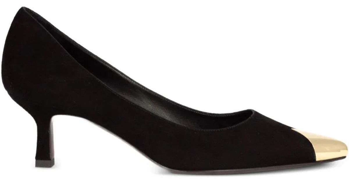 Roberto Festa 40Mm Tortuga Suede Toe-Cap Pumps in Black | Lyst