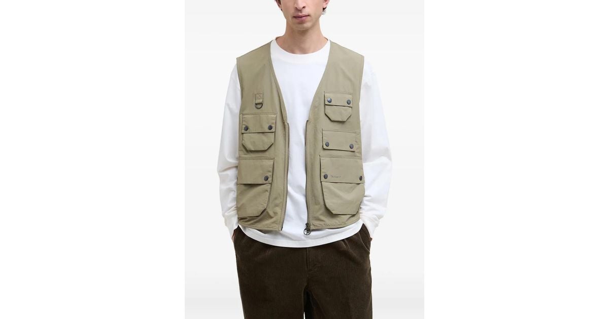 Barbour Utility Editor Zip-Front Gilet in Green for Men | Lyst