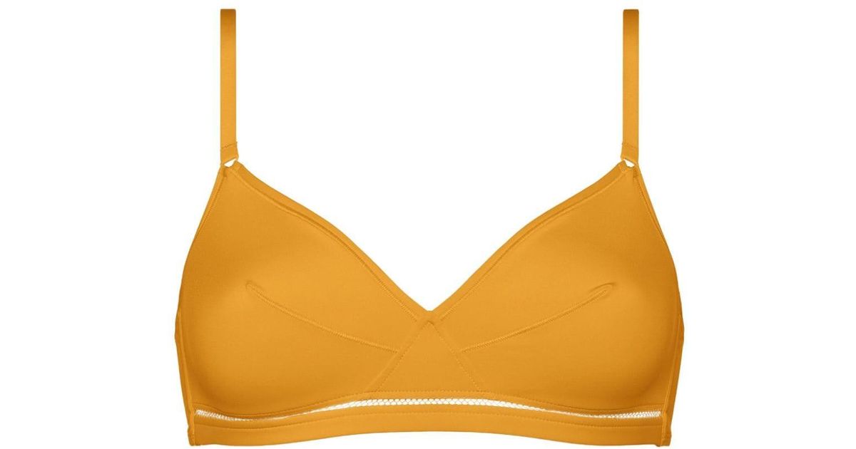 Eres Lydia Soyeuse Wireless Triangle Bra in Orange | Lyst