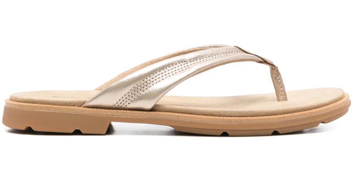 Timberland Calista Bay Flip Flops in Metallic | Lyst
