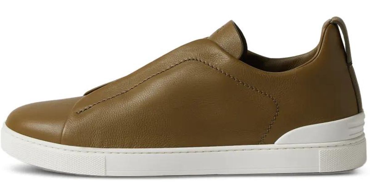 ZEGNA Triple Stitch Sneakers in Green for Men | Lyst UK